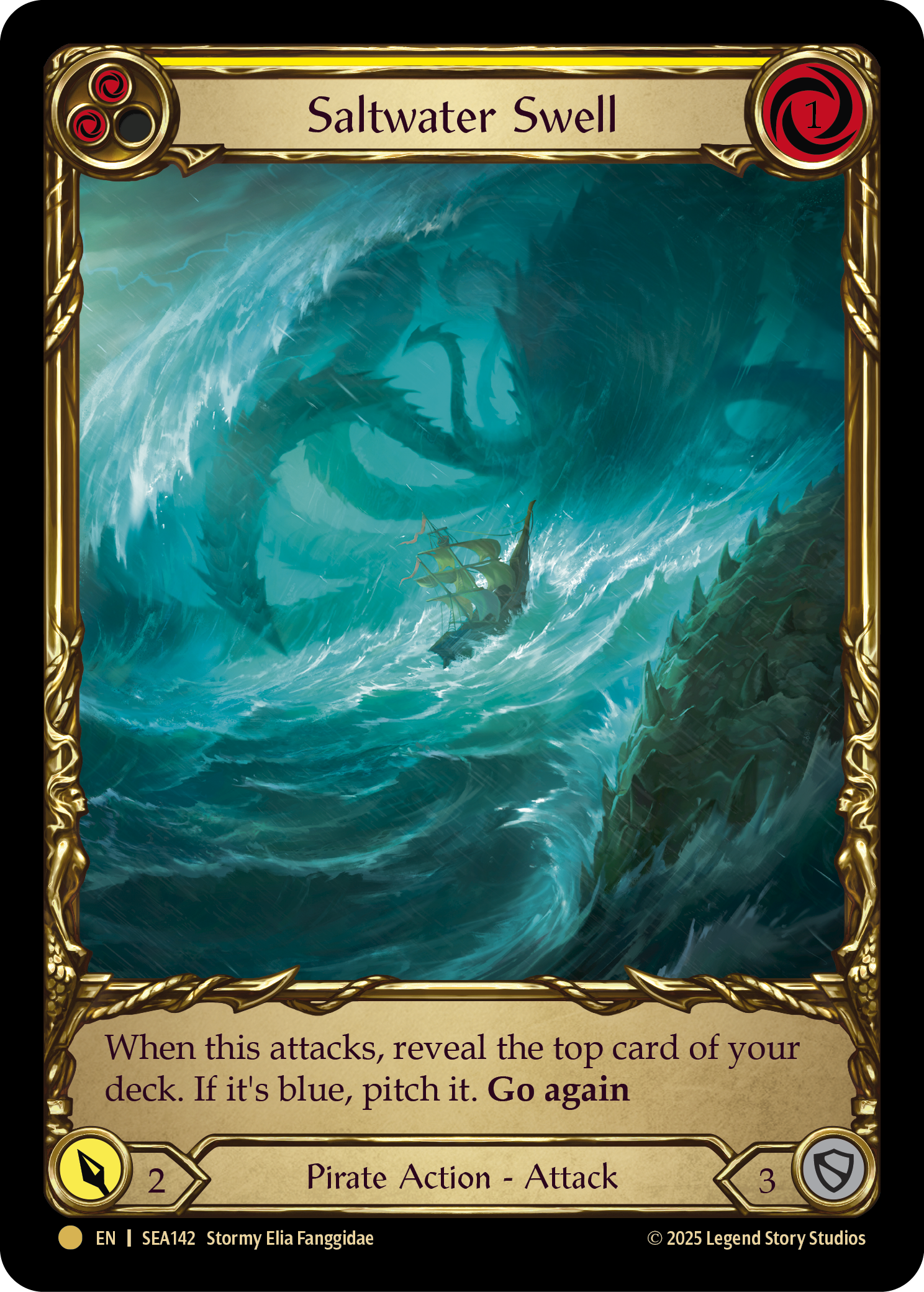 Saltwater Swell (Blue) | Pirate Booty [Cold Foil] – Fabarmory.com